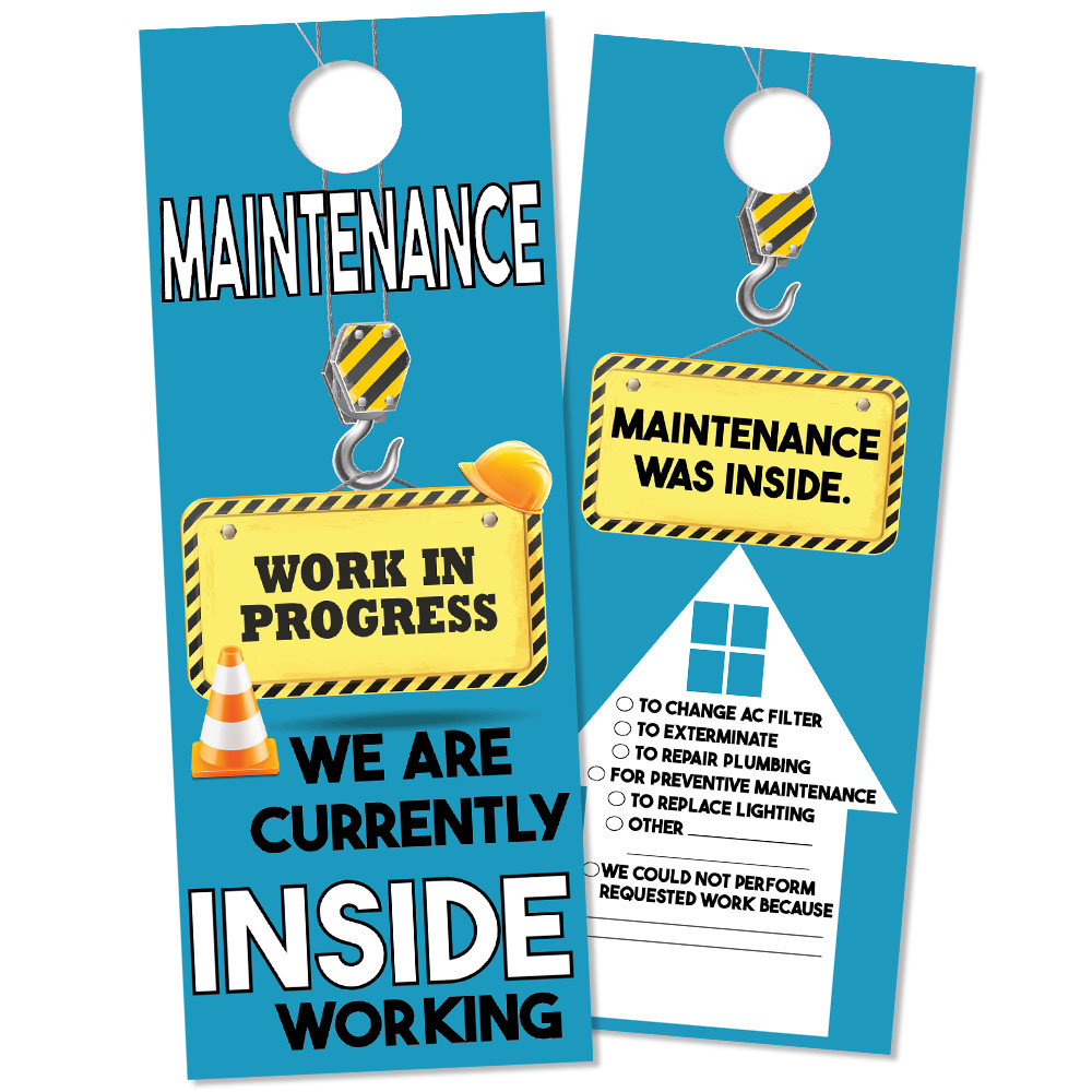 Maintenance Inside Door Hanger