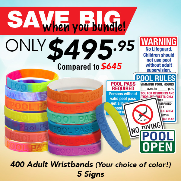 Pool Wristband & Signs Bundle - Welcome Home America