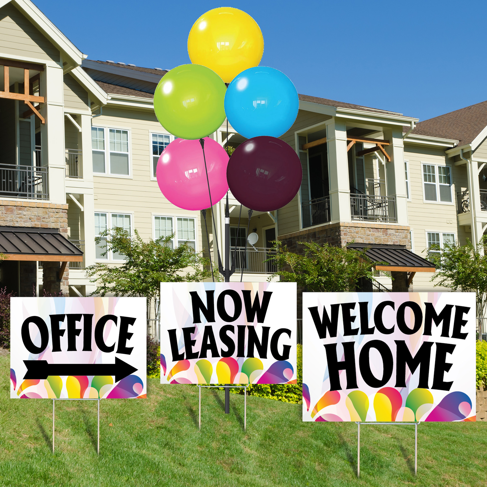 22Splash - Reusable Vinyl Balloon Cluster and Yard Sign Marketing Bundle