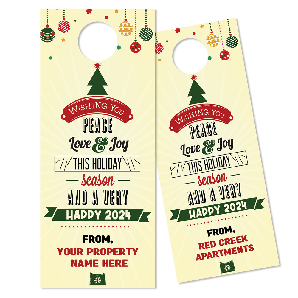 Custom Door Hanger: Vintage Holiday