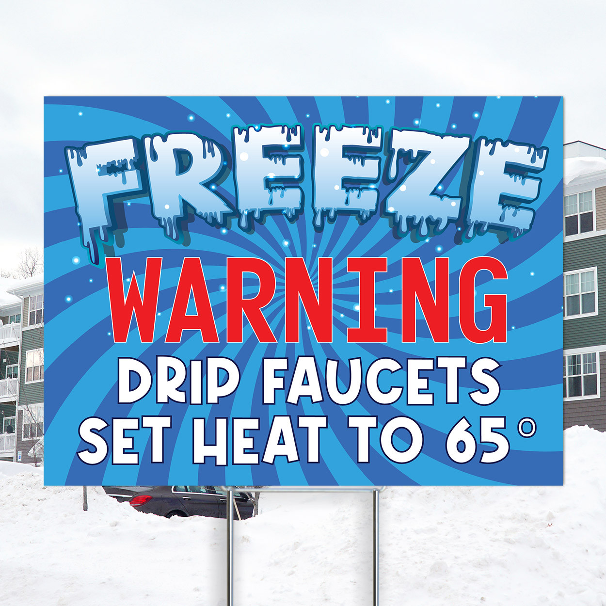 Freeze Warning (Freeze) Coroplast Yard Signs