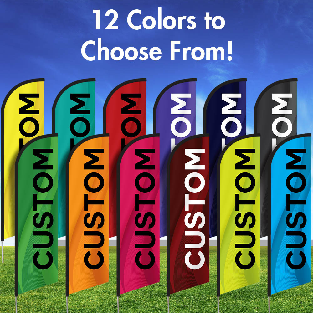 Color Wave Custom Feather Flag