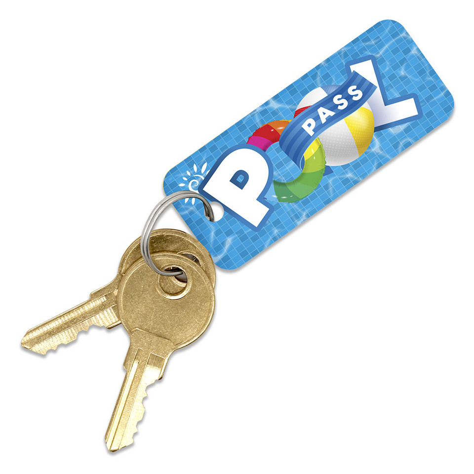 Pool Pass Key Tag Tropical