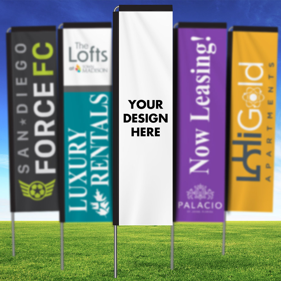 Custom Double Sided Rectangle Vertical Flag Kit