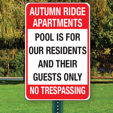 Custom 12" x 18" Aluminum Sign