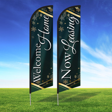 Winter Evergreen - Feather Flag SS