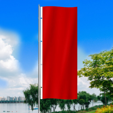 3x8 Red Vertical Flag