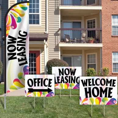 Splash22 - Double Sided Feather Flag and Yard Sign Marketing Bundle