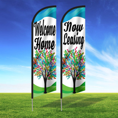 Rainbow Tree: Double Sided Feather Flag Kit