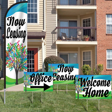 Rainbow Tree- Feather Flag and Yard Sign Marketing Bundle