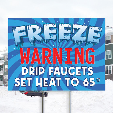 Freeze Warning (Freeze) Coroplast Yard Signs