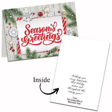 Custom Holiday Greeting Card - Seasons Greetings