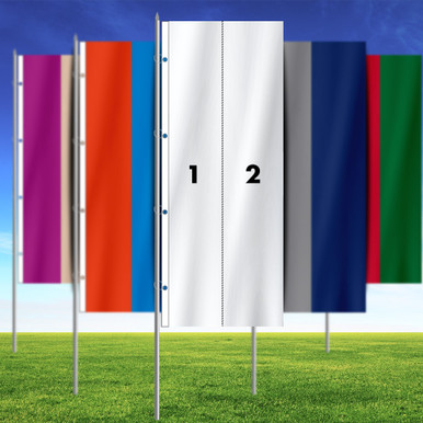 3x8' Custom Color 2-Stripe Vertical Flag