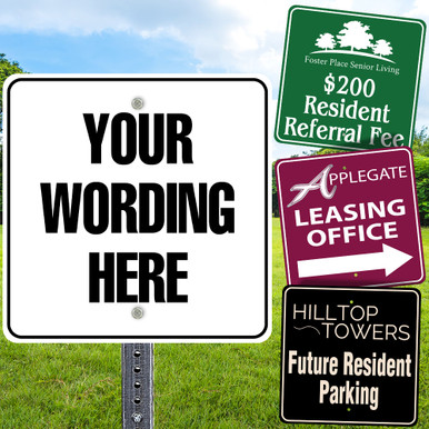 Custom 18" x 18" Aluminum Sign