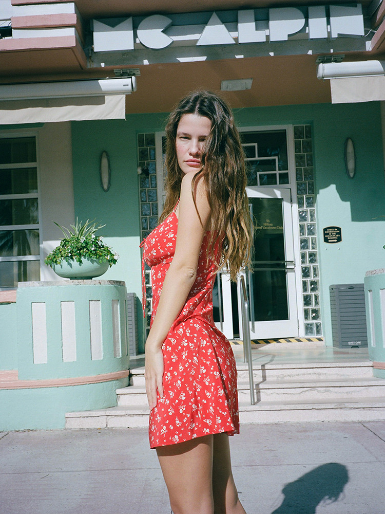 The Inez Ammi | Silk Floral Mini Dress | Réalisation Par