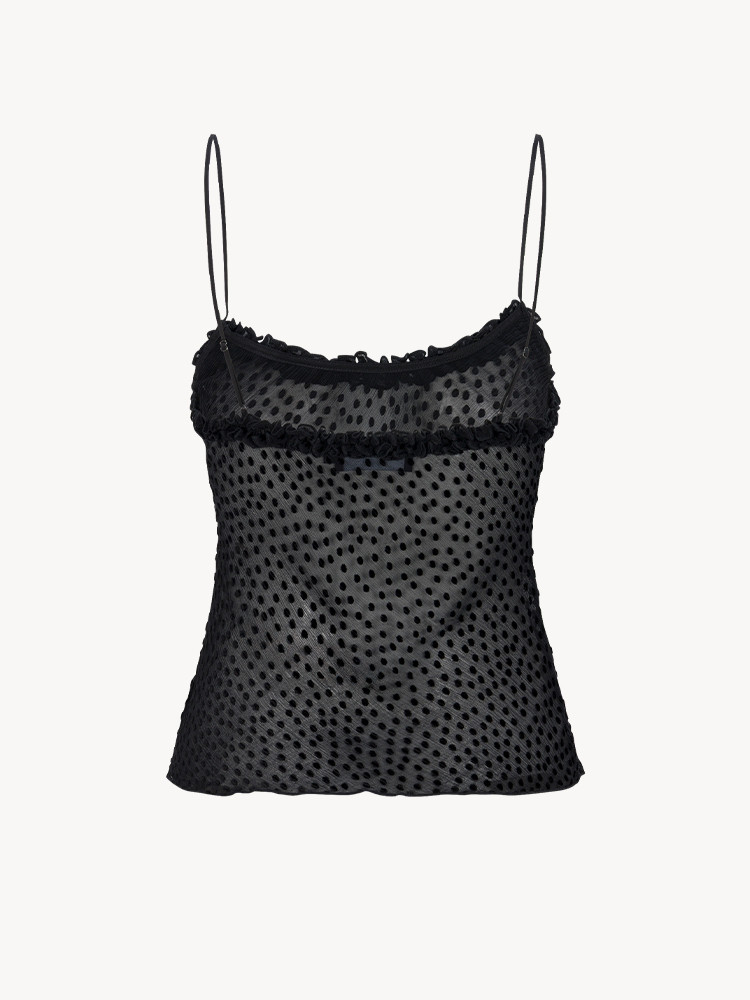Evie Devoré Spot | Silk Camisole Top | Réalisation Par