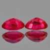 7x5 mm 2 pcs Oval AAA Fire Natural Red Mozambique Ruby - HappyGems