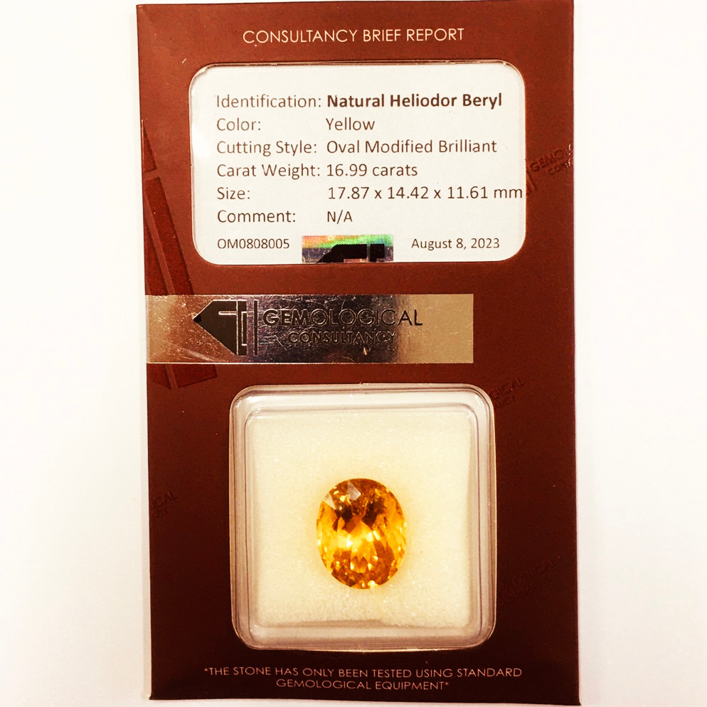 18x14 mm { 16.99 cts} Oval AAA Fire Intense AAA Golden Yellow Beryl ...