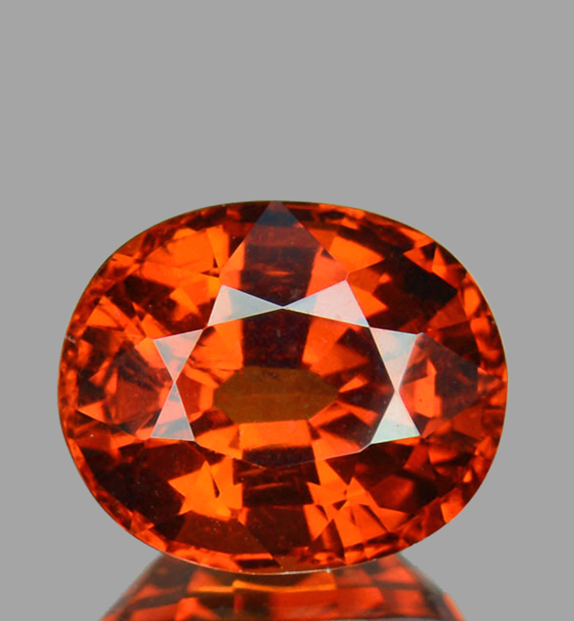 9x8 mm { 3.80 cts} Oval AAA Fire Intense Mandarin Orange Spessartite Garnet Natural - HappyGems