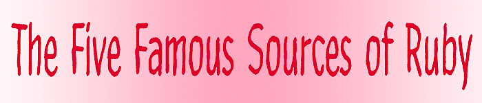 The Five Famous Sources of Ruby - HappyGems