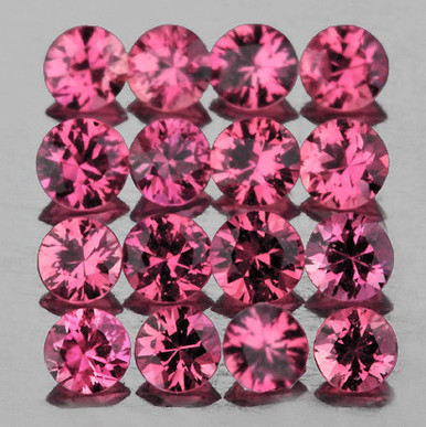 1.70 mm 35 pcs Round Brilliant Cut AAA Fire Intense Mahenge Pink Spinel ...