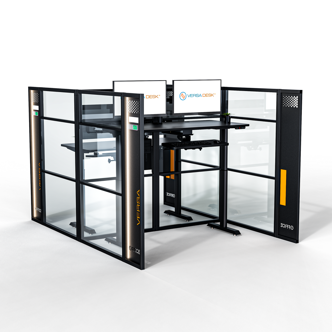 Glass Office Cubicles - Q-Bee Cube H - VersaTables