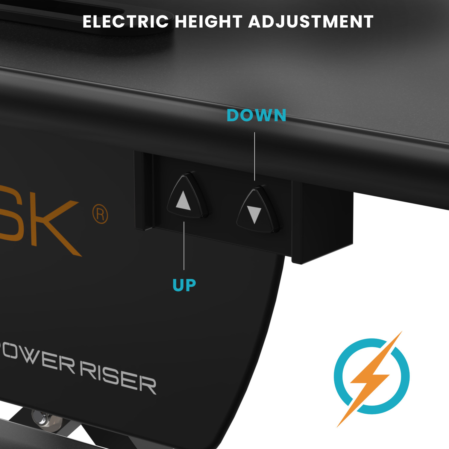 Power Riser Electric Standing Desk Converter , Black