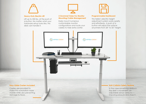 Powerlift Electric Standing Desk for Office - VersaTables