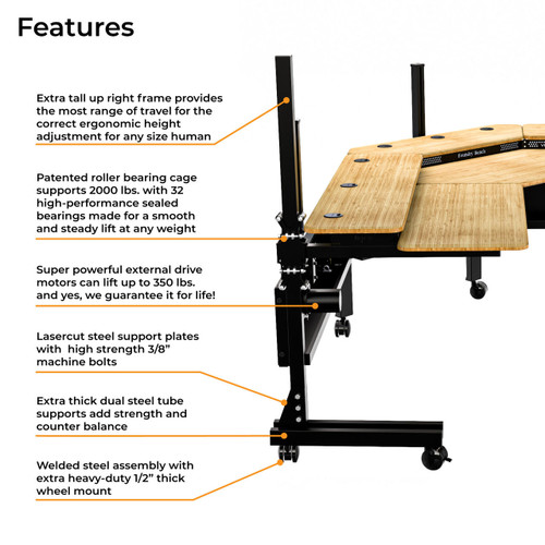 Foundry Bench Desk Corner Electric Standing Desk