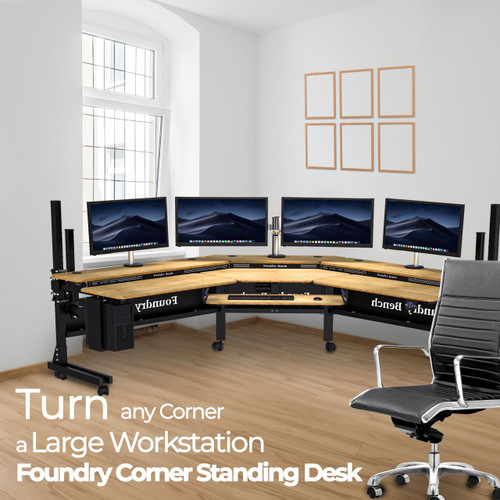 Foundry Bench Desk Corner Electric Standing Desk