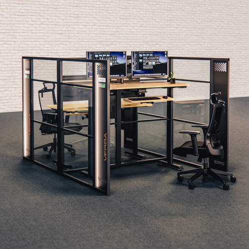 Glass Office Cubicles - Q-Bee Cube H - VersaTables