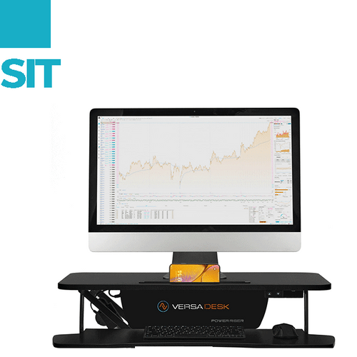 Power Riser Electric Standing Desk Converter , Black