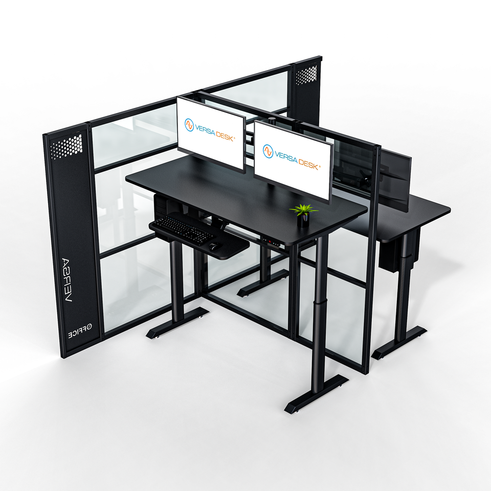 Q-Bee Cube T - Glass Office Cube - VersaTables
