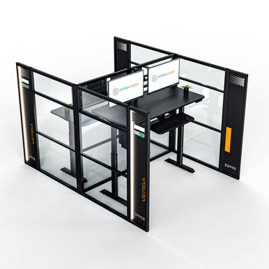 Glass Office Cubicles - Q-Bee Cube H - VersaTables
