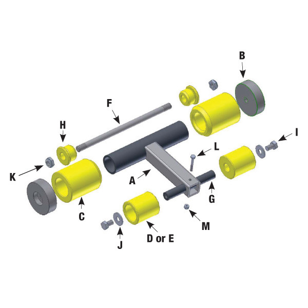 Roller Assembly, 4 Wheel, #2 Idler Wheels No Carrier Links for Slant ...