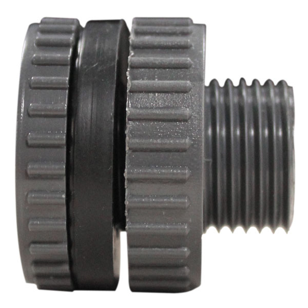 Bulkhead, 3/8in FPT, Thru Thread Inlet and Outlet Connection, PVC SCH40 ...
