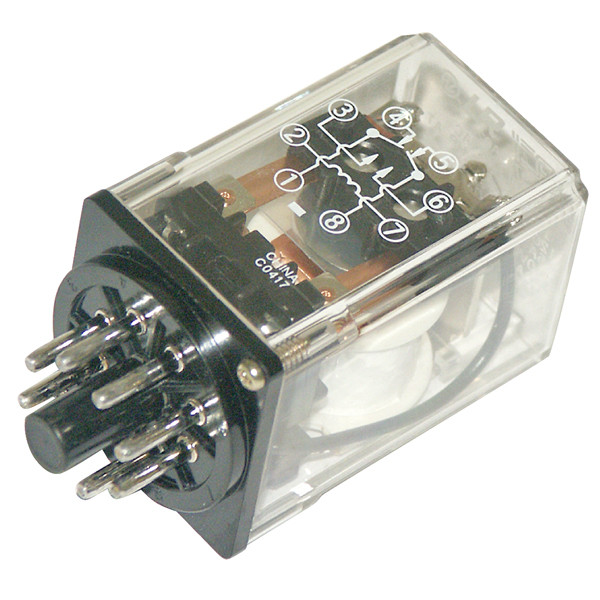 Relay Input Coil, 24VAC, 8-Pin DPDT, Enclosed Optical Type, Dayton ...