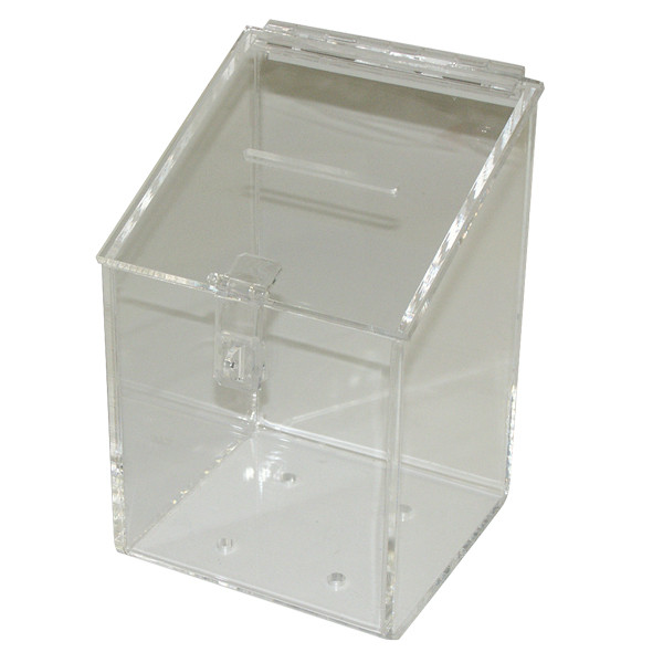 Tip Box Only, 6-1/2in Sq. x 10in H, Clear Acrylic | Sonny's
