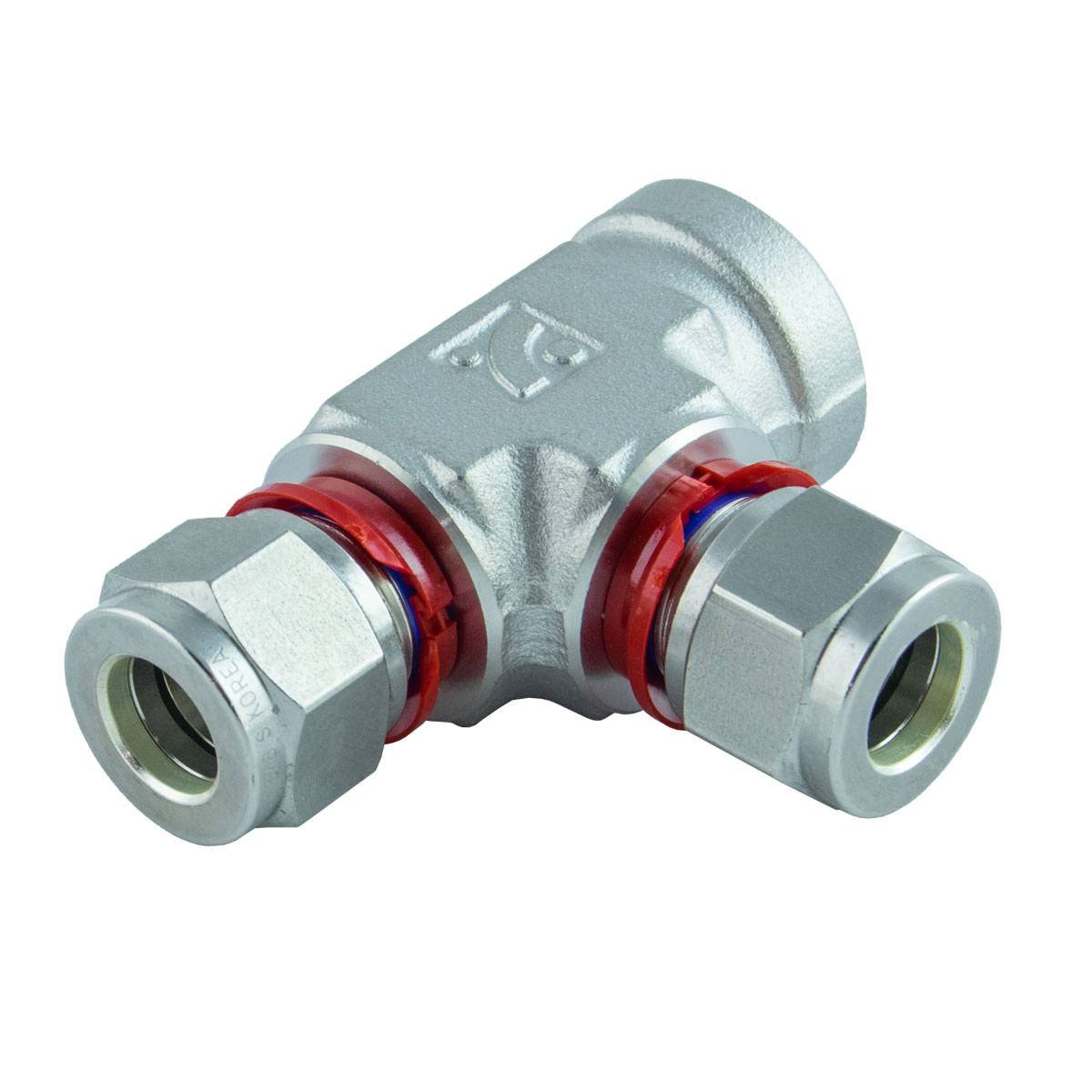 Union Tee, 1/2in Tube x 1/2in FPT x 1/2in Tube, Stainless Steel | Sonny's