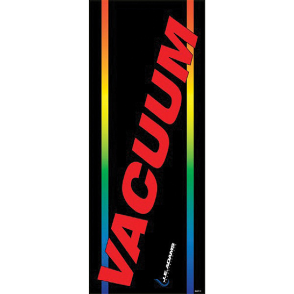 Vacuum Decal for Canister and Combo Units, 11in W x 28in H | Sonny's