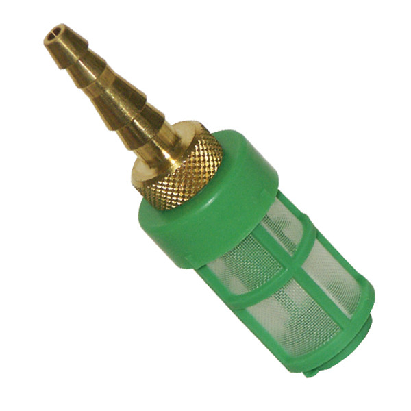 Chemical Filter Brass 1/4in Hose Barb, Plastic Green Chemical Filter ...