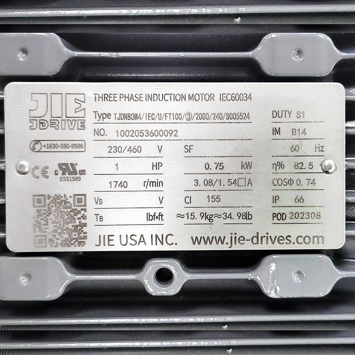 Motor, eDrive, 50/60Hz, IP56, 530069 | Sonny's