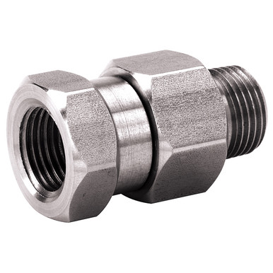 High Pressure Swivel, 1/4in MPT x 1/4in FPT, 5000PSI, 200°F, Stainless ...