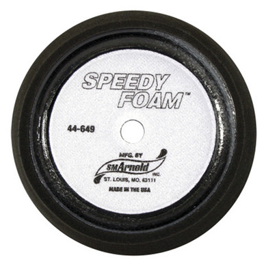 Finishing Foam Pad, 9in Dia. 80 Pores Per Inch (PPI), Curved Pad, Black ...