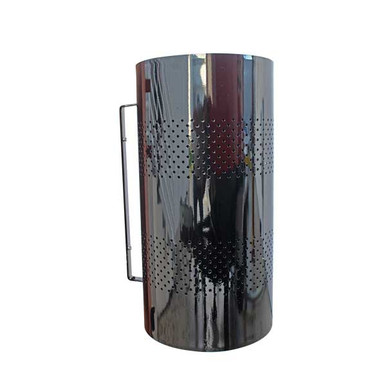 Trash Receptacle with Bracket, 15in Dia. x 30in H, Black | Sonny's