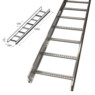 Cable Tray, 120 L x 18in W x 4in H, 12in Spacing | Sonny's