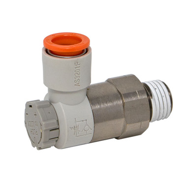 Pneumatic Flow Control Valve, Meter out type, 3/8in O.D. Push to Lock ...