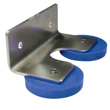 Foam Brush Handle Holder, Stainless Steel Base, Blue | Sonny's