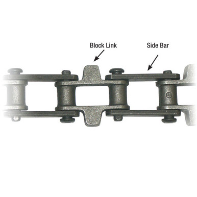 BRH188 Chain, Pin L 2-1/2in and Cotter, 10ft L Section, 2.609 Chain ...