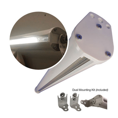 LED Pipe Lite with Stainless Steel Mounts, 4ft L, White | Sonny's